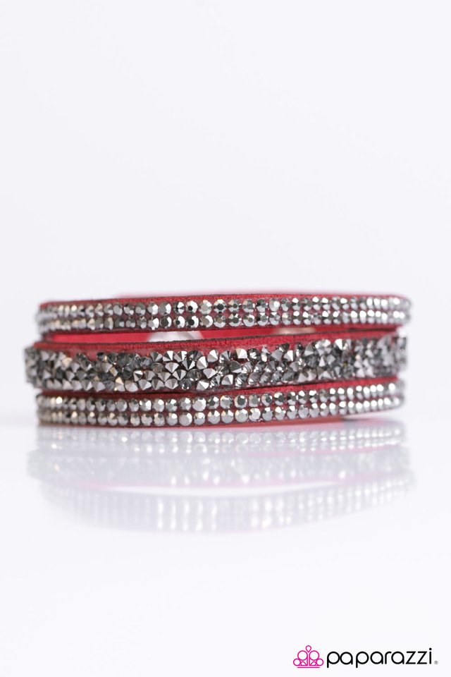 I Love Rock N Roll - Red Bracelet - Paparazzi Accessories – Bedazzle Me ...