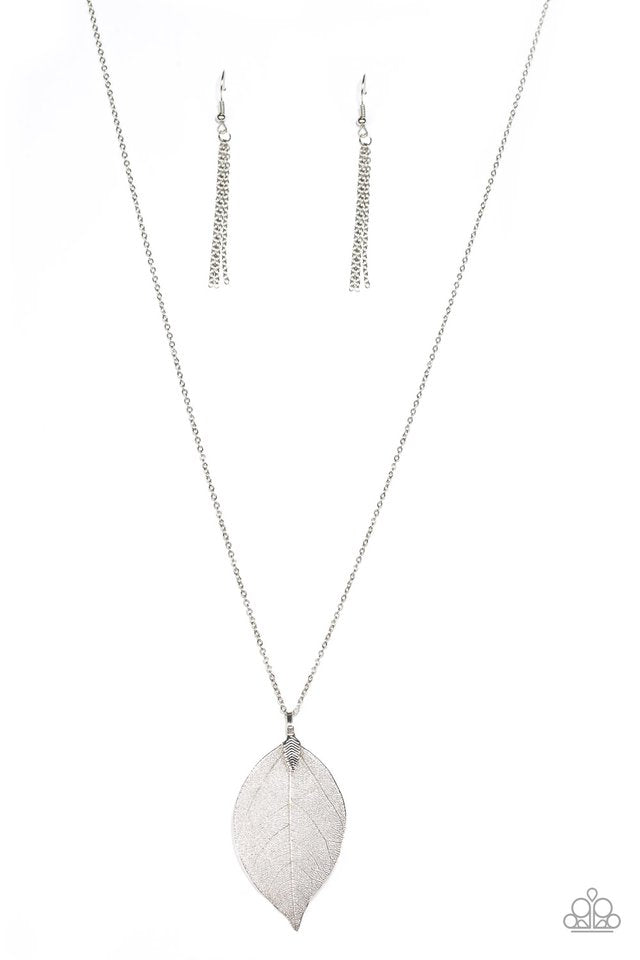 Fall Foliage - Silver Necklace - Paparazzi Accessories – Bedazzle Me ...