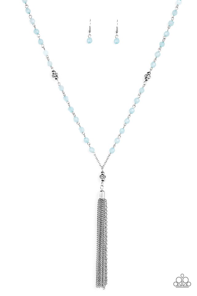 Tassel Takeover - Blue Necklace - Paparazzi Accessories – Bedazzle Me ...