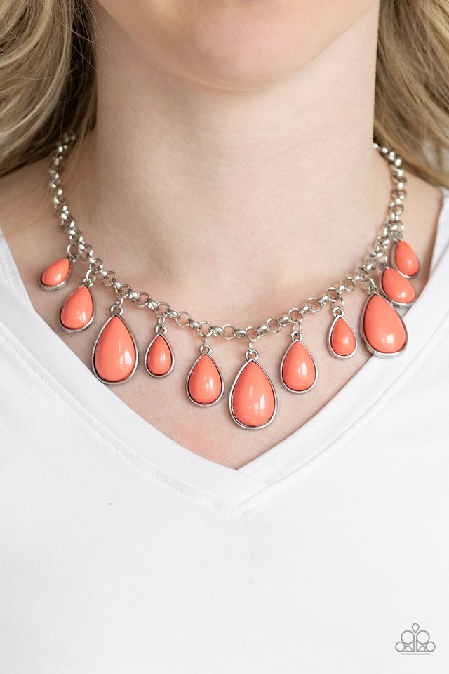 Jaw-Dropping Diva - Orange Necklace - Paparazzi Accessories – Bedazzle ...