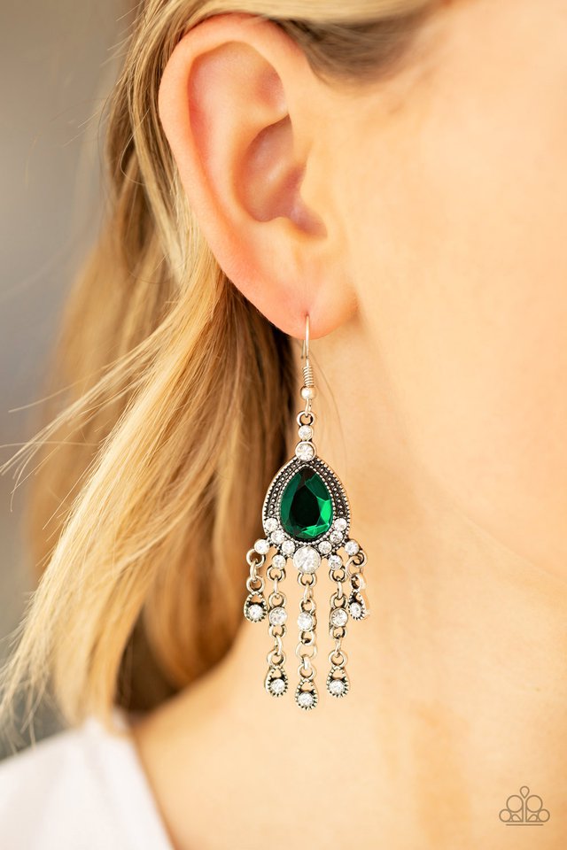 Bling Bliss - Green Earrings - Paparazzi Accessories – Bedazzle Me ...