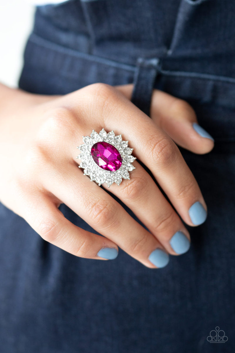 Secret Garden Glow - Pink Ring - Paparazzi Accessories – Bedazzle Me ...