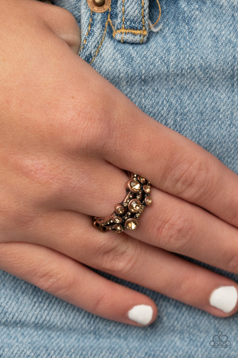 Bubbly Effervescence - Copper Ring - Paparazzi Accessories – Bedazzle ...